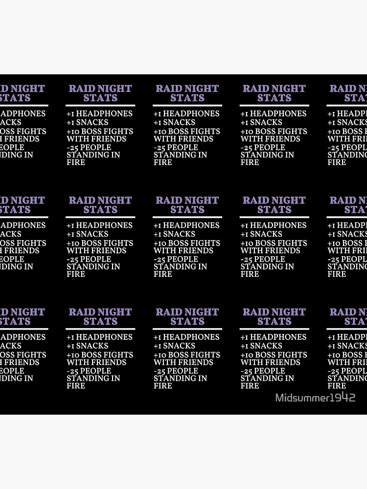 "Raid Night Stats, MMO, Gaming Meme" Socks for Sale by Midsummer1942 ...