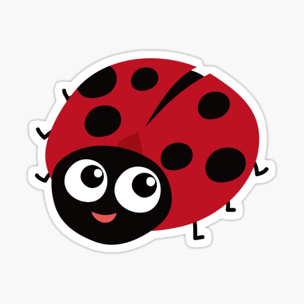 "Cute Cartoon Ladybug" Sticker by kzoochick101 | Redbubble