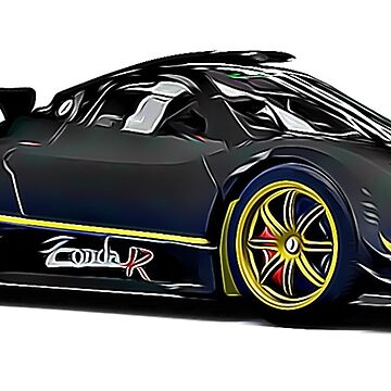 "Pagani Zonda R Supercar Racing Cartoon" Sticker for Sale by Auto ...