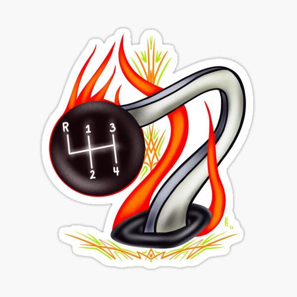 "Four speed shifter" Sticker by Chillateez | Redbubble