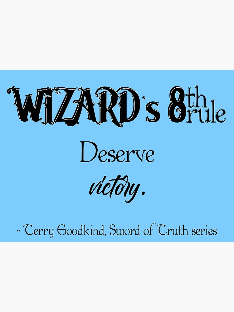 "Wizard's eighth rule" Poster for Sale by maofdvora | Redbubble