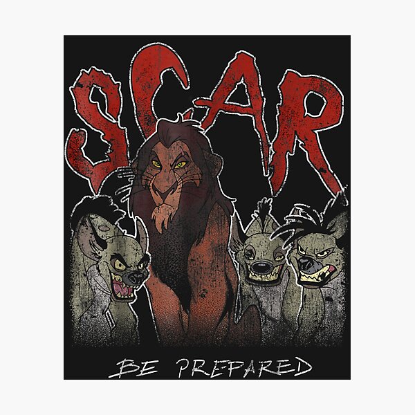 Lámina fotográfica «El gráfico del Rey León Scar & Hienas» de ...