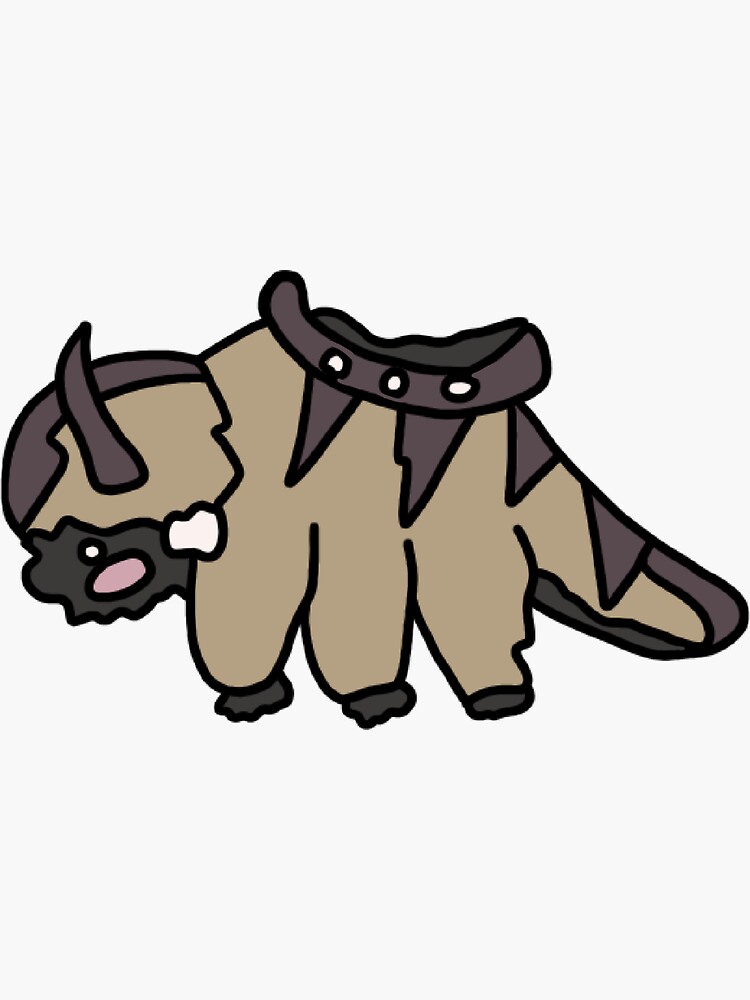 "Super cute Appa design from avatar the last airbender!" Sticker for ...