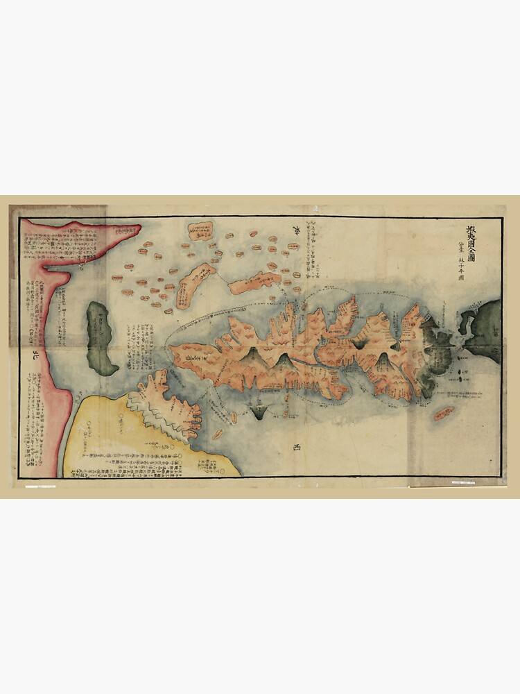 "Map of Japan (c 1785-1793)" Sticker for Sale by allhistory | Redbubble