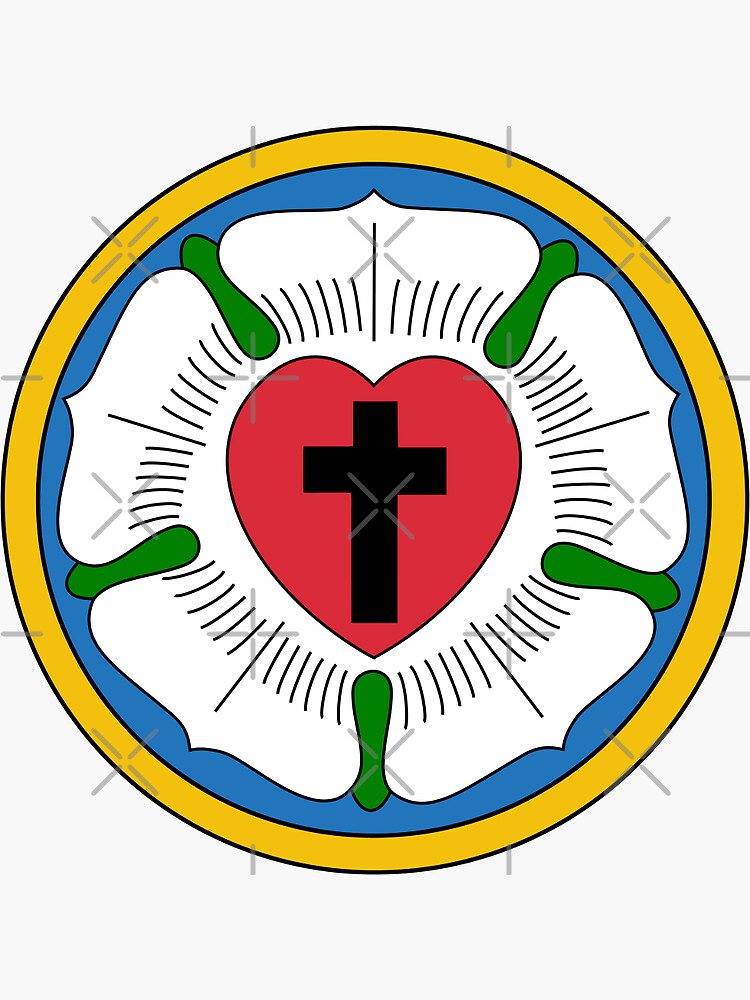 "Lutheran Rose" Sticker by HLHStudio | Redbubble