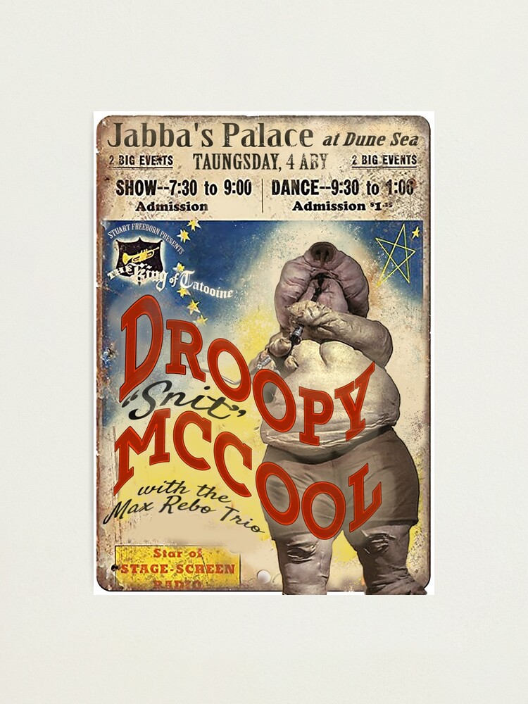 "Vintage Style Fan Art Droopy McCool Concert Poster" Photographic Print ...