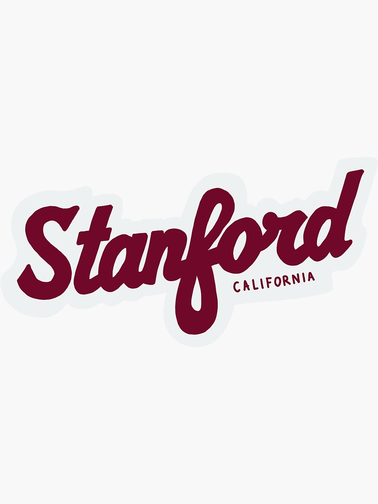 "Stanford Lettering" Sticker for Sale by aishwaryamehta | Redbubble