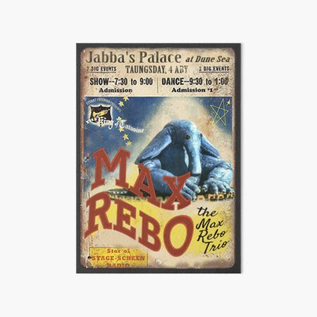 "Vintage Style Fan Art Max Rebo Concert Poster" Art Board Print by ...