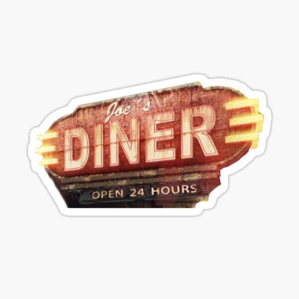 "Retro Diner Neon Sign" Sticker by foryourcart | Redbubble