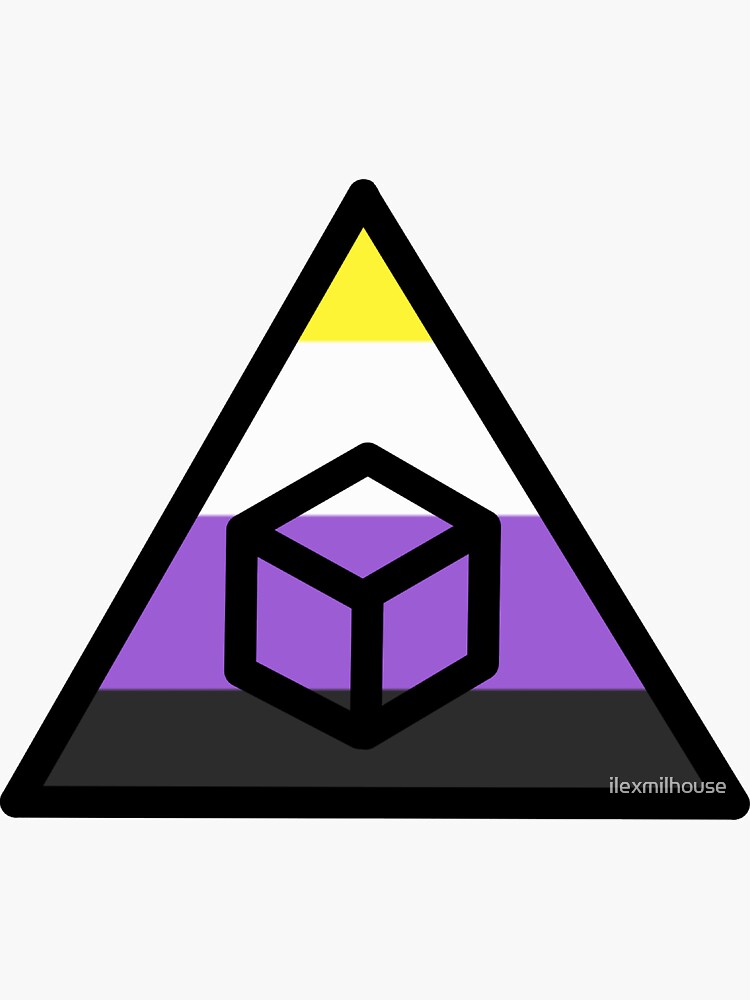 "Delta Cubes Nonbinary Pride 2" Sticker for Sale by ilexmilhouse ...