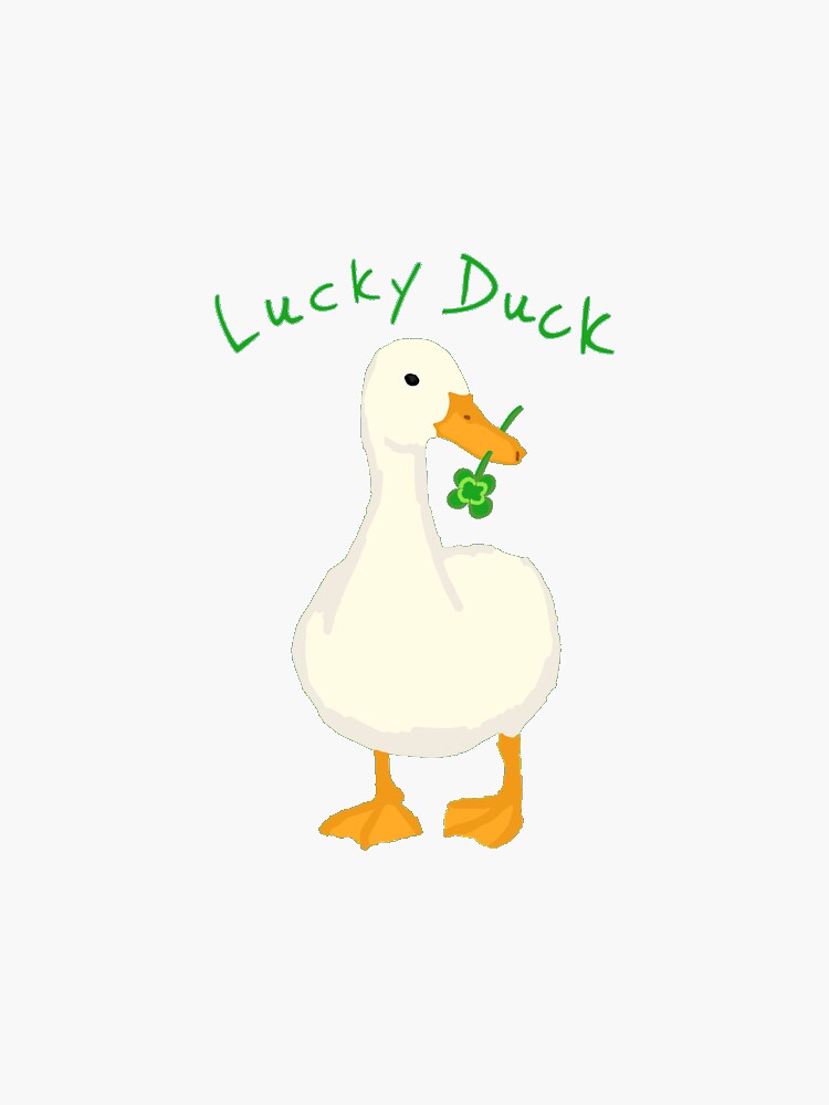 "Lucky Duck" Sticker by Sunny-Jim | Redbubble