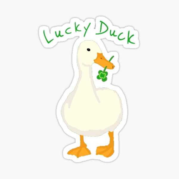 "Lucky Duck" Sticker by Sunny-Jim | Redbubble