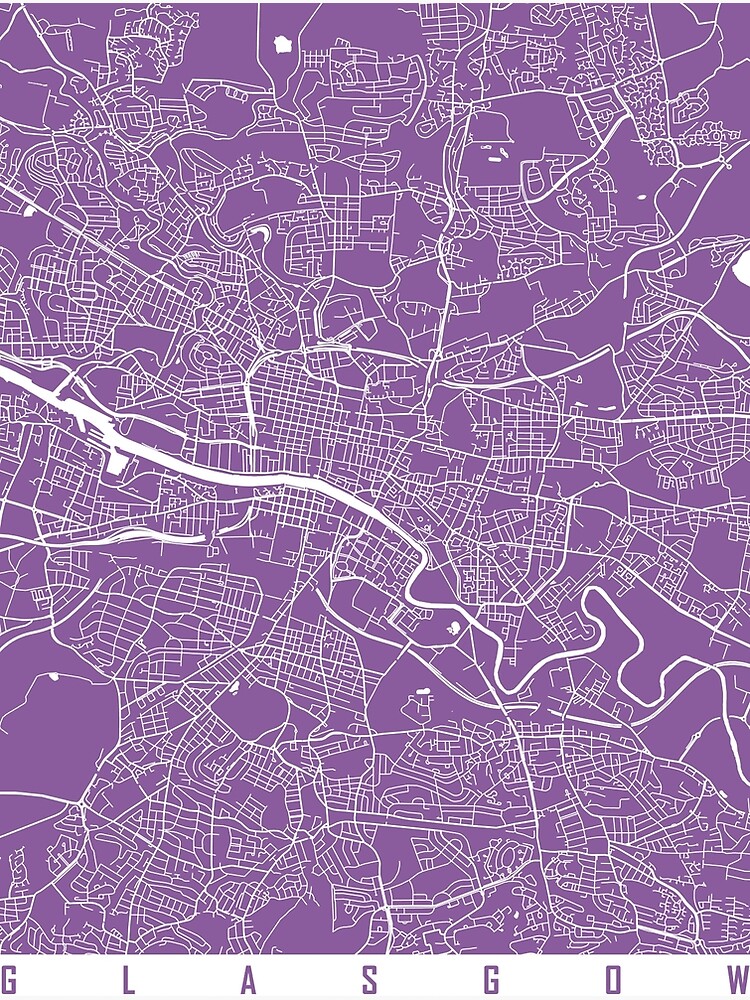 "Glasgow map lilac" Poster for Sale by mapsart | Redbubble