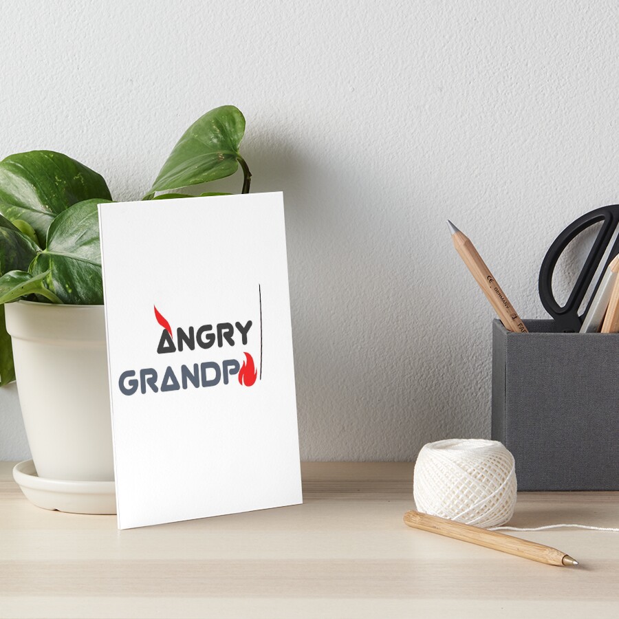 "angry grandpa" Art Board Print by motasemsa | Redbubble