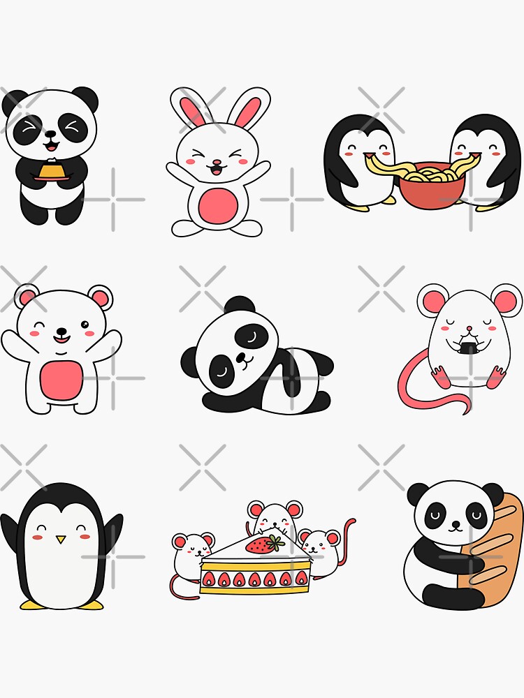 "Cute Animal Pack" Sticker by Taphire | Redbubble