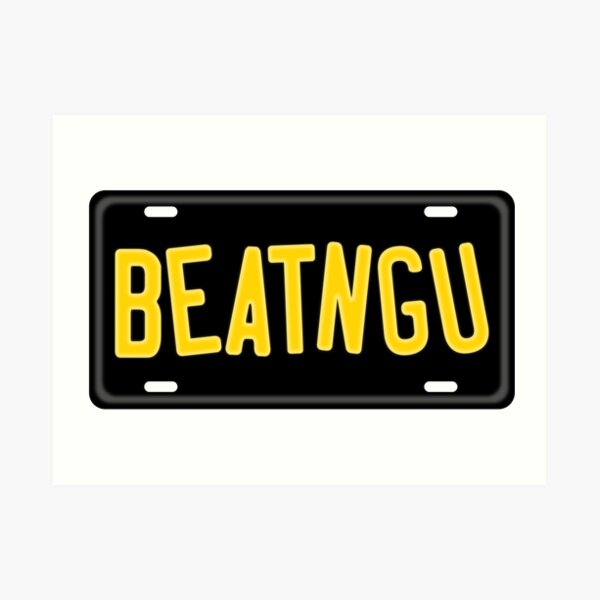 "Jeepers Creepers BEATNGU Licence Plate Number Plate" Art Print for ...