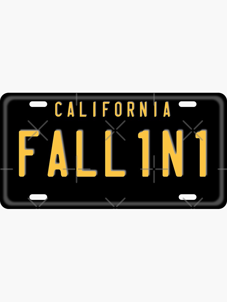"Lucifer FALL1N1 Licence Plate Number Plate" Sticker for Sale by ...
