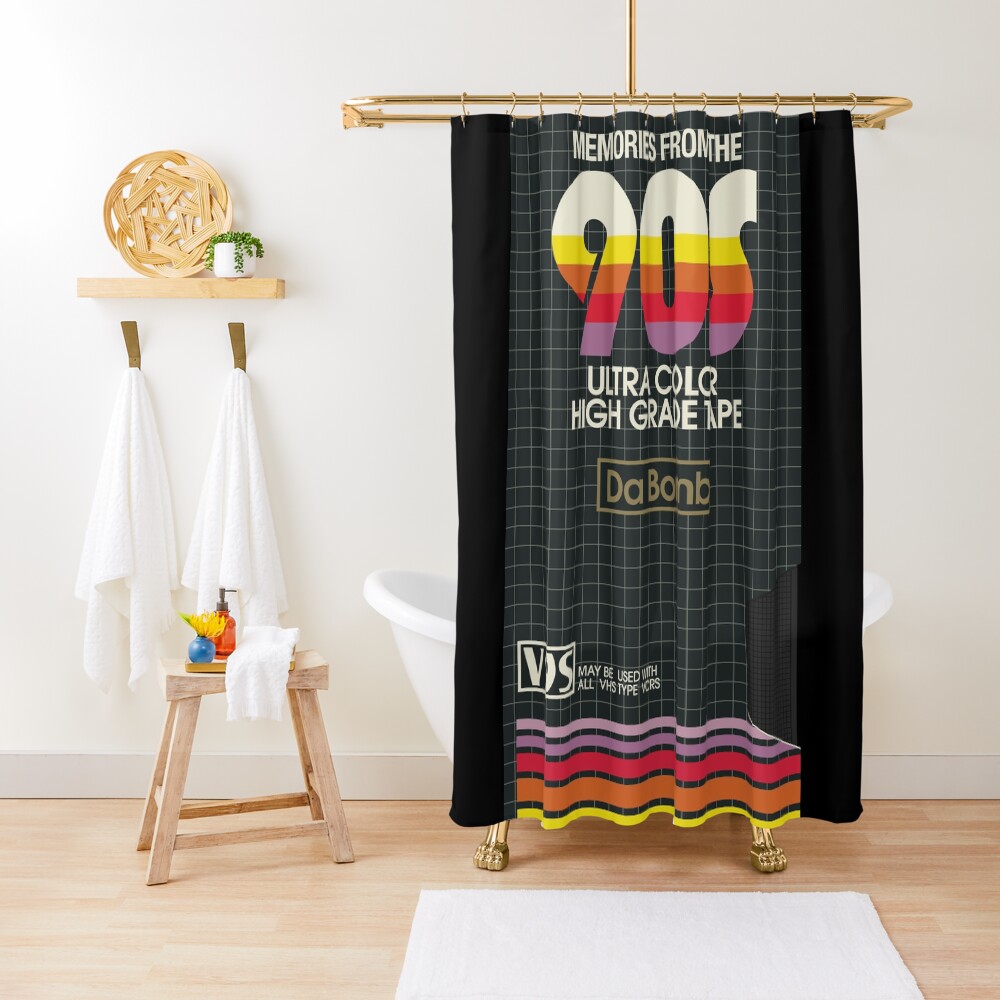 "90s memories VHS" Shower Curtain for Sale by mathiole | Redbubble