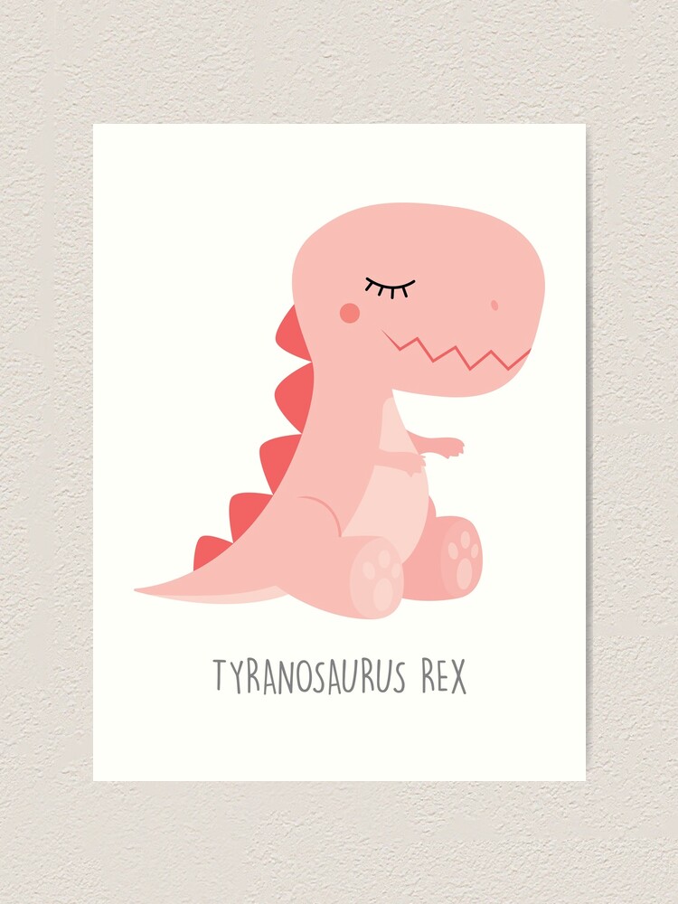 "Pinksauros - Pink Tyranosaurus" Art Print for Sale by mylittledino ...