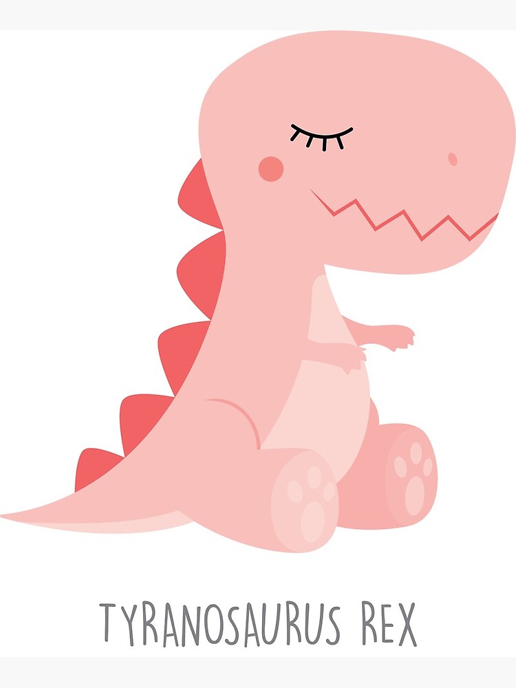"Pinksauros - Pink Tyranosaurus" Art Print for Sale by mylittledino ...
