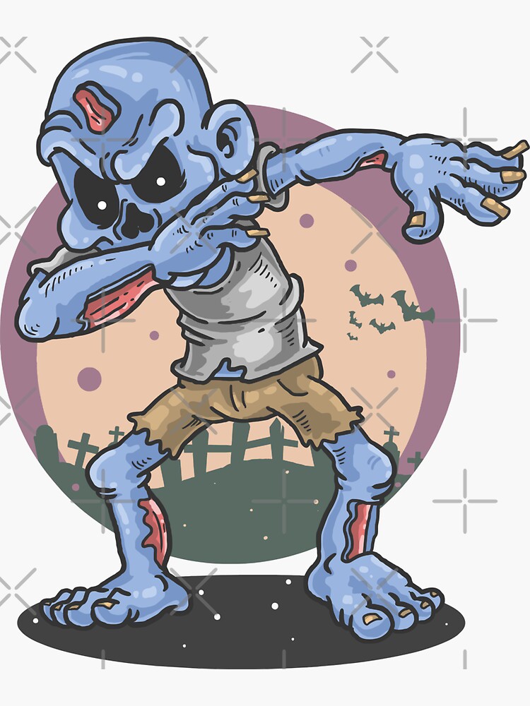 "Zombie Dab" Sticker by ClothArtCorner | Redbubble