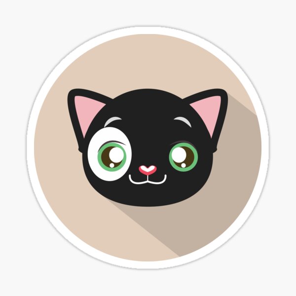 "Cat Puke - Cat head Style" Sticker for Sale by itsyahya | Redbubble
