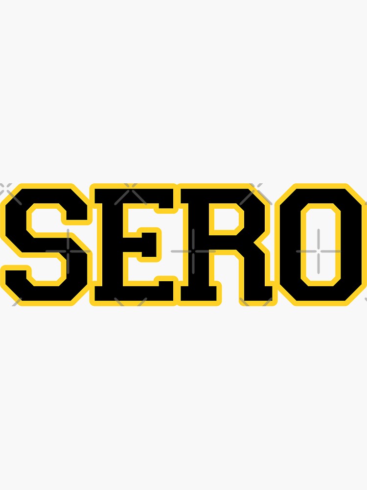 "Sero Varsity Style Letters" Sticker for Sale by ale-rose | Redbubble