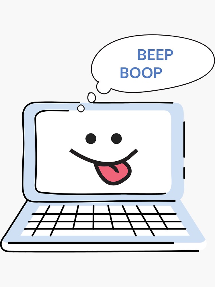 "Beep Boop Computer" Sticker by hannahjz | Redbubble