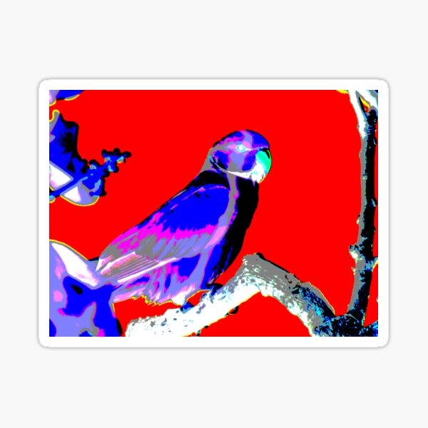 "Posterised Inverted Colours Neon Pristine Barbados Green Parrot_Rose ...