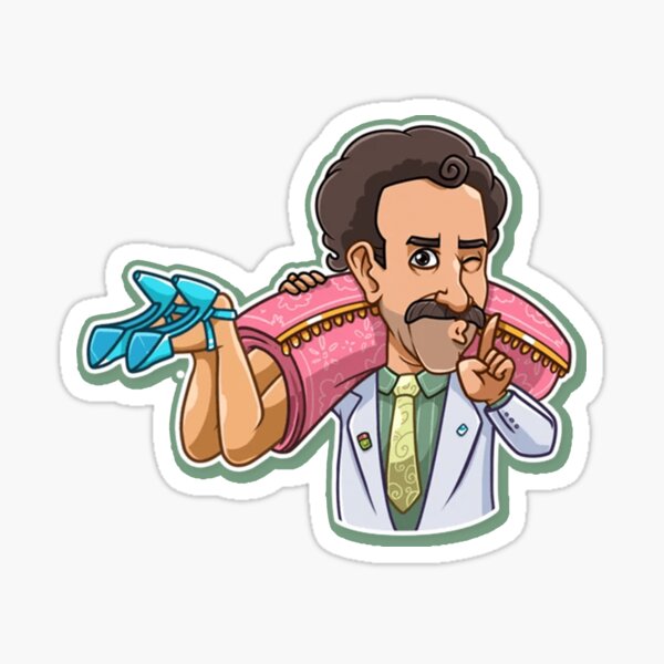 "borat " Sticker by mozax | Redbubble