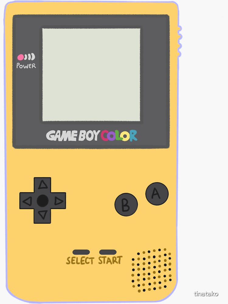 "Yellow Game Boy Color " Sticker by tinatako | Redbubble