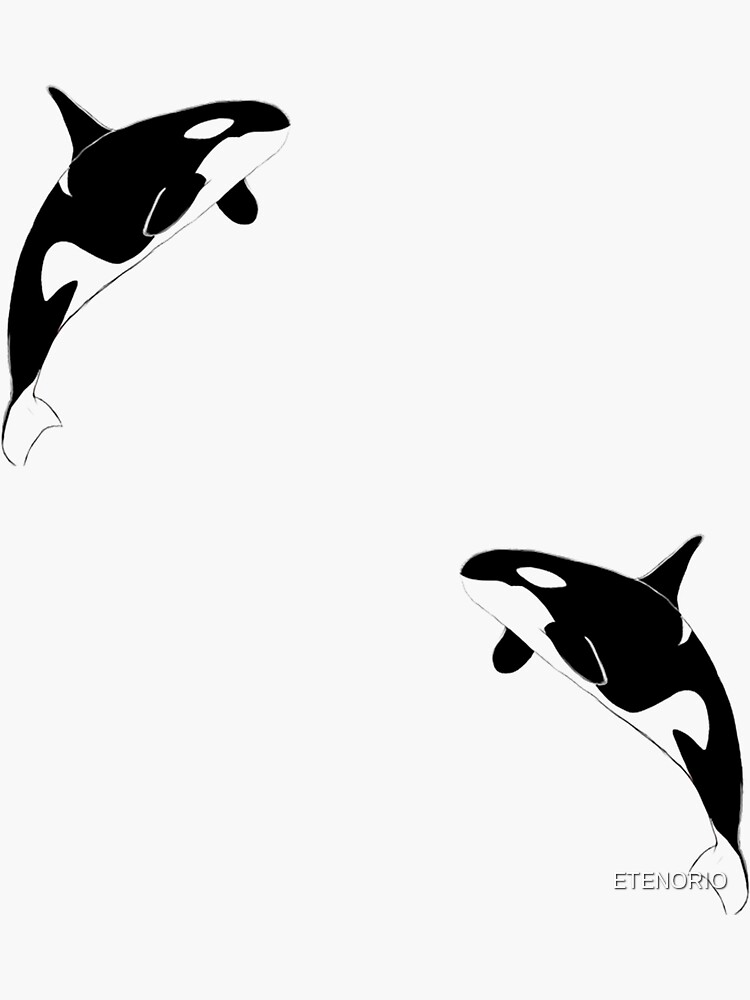 "Orca Pattern in Black and White" Sticker for Sale by ETENORIO | Redbubble
