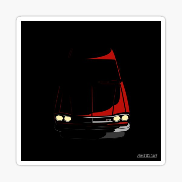 "C10 Skyline in the dark (Red)" Sticker for Sale by ethan-wildner ...