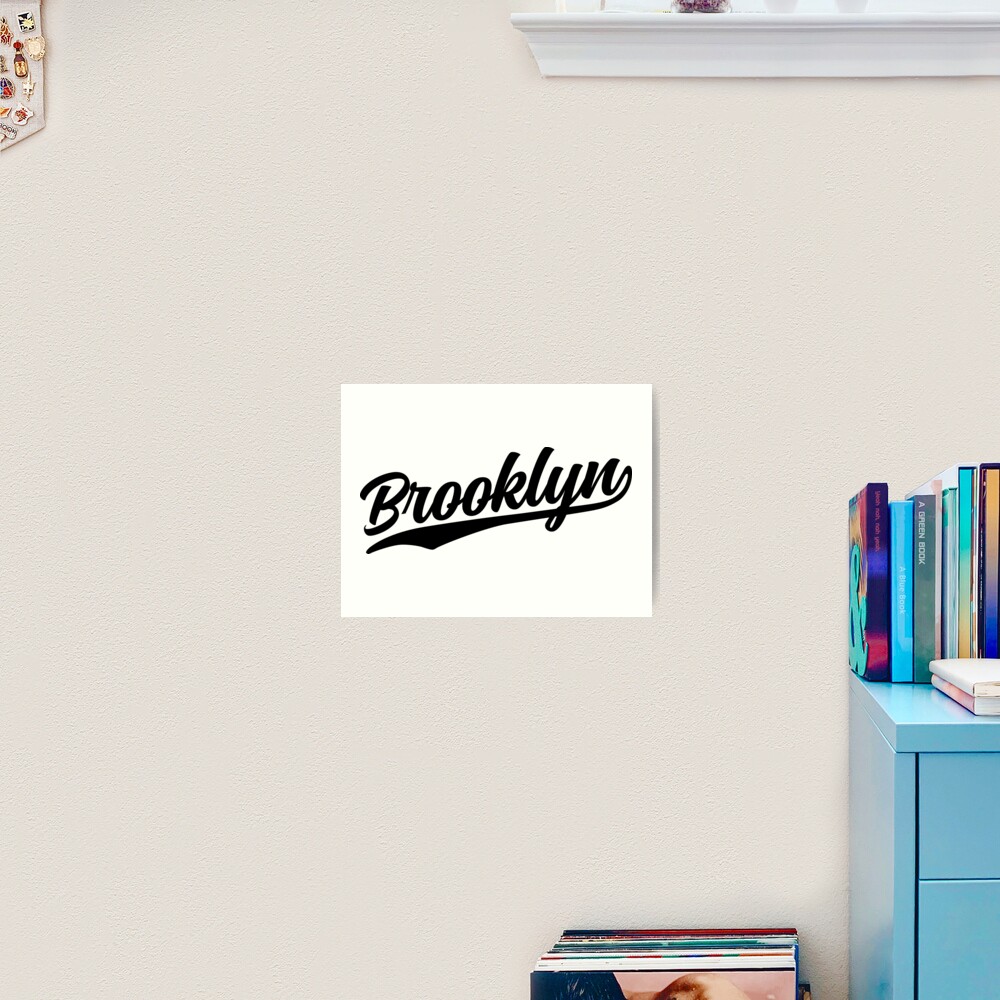 "Brooklyn Vintage Sports Cursive Swoosh" Sticker for Sale by ...