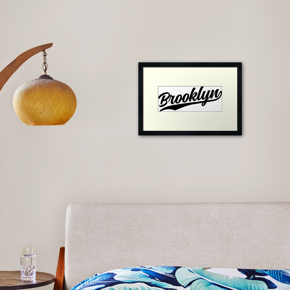 "Brooklyn Vintage Sports Cursive Swoosh" Sticker for Sale by ...