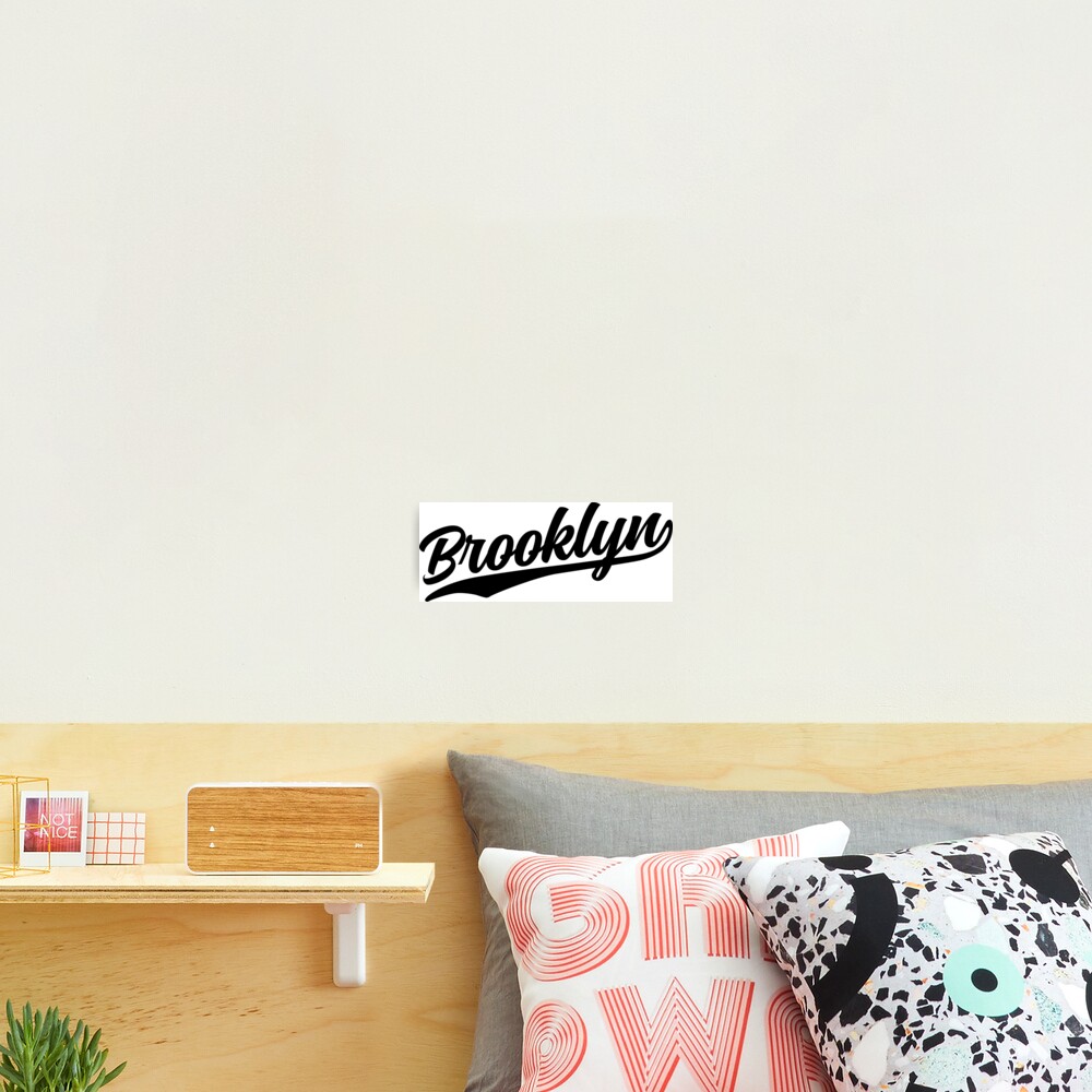 "Brooklyn Vintage Sports Cursive Swoosh" Sticker for Sale by ...