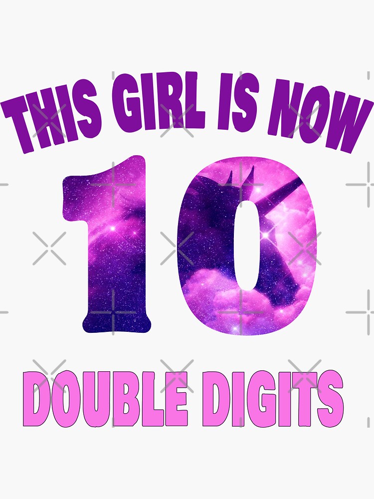 "It's My 10th Birthday unicorn This Girl Is Now 10 Years Old" Sticker ...
