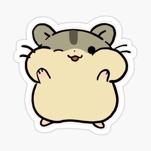 "Chubby Cheek Hamster" Sticker by Tachastar123 | Redbubble