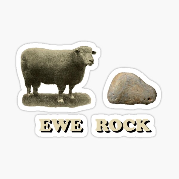 "Ewe Rock" Sticker for Sale by Maple-Designs | Redbubble