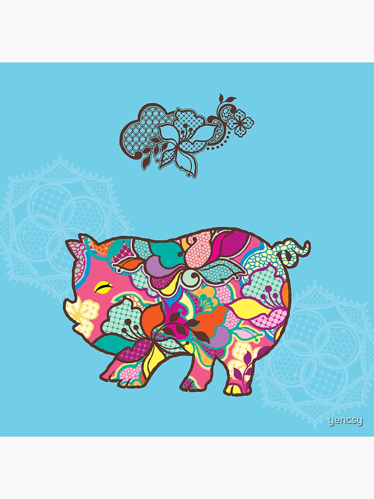 Animal Sign Chinese Zodiac Pig Sticker For Sale By Yencsy Redbubble animal-sign-chinese-zodiac-pig-sticker-for-sale-by-yencsy-redbubble