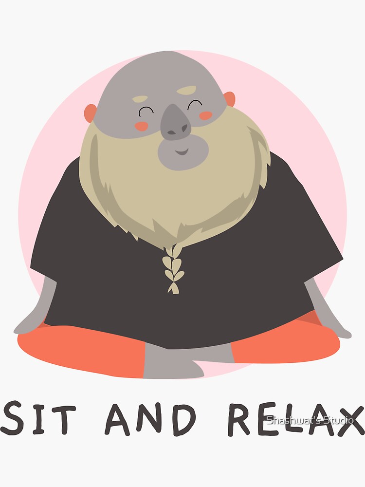 "Sit and Relax" Sticker for Sale by ShashwatAnand | Redbubble