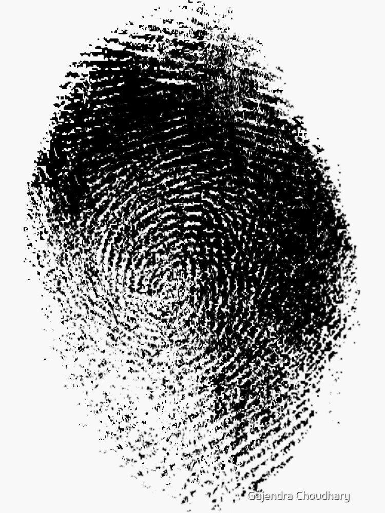 "Fingerprint" Sticker for Sale by Gajendra00 | Redbubble