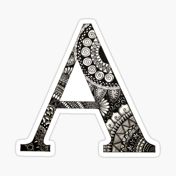 "a for art, the trendsetter." Sticker by KATZA | Redbubble