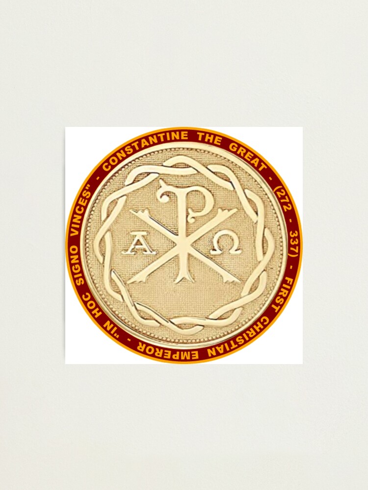 Impression photo « Constantin le grand symbole Chi-Rho Christogram ...