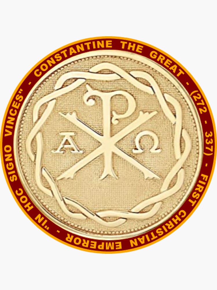 "Constantine The Great Chi-Rho Christogram Symbol Best Design" Sticker ...