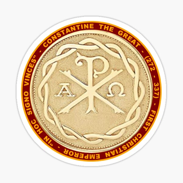 "Constantine The Great Chi-Rho Christogram Symbol Best Design" Sticker ...