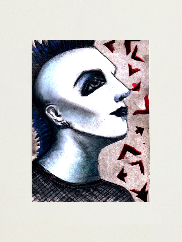 "Punky Glam - Artist Card Original Drawing and Collage" Photographic ...