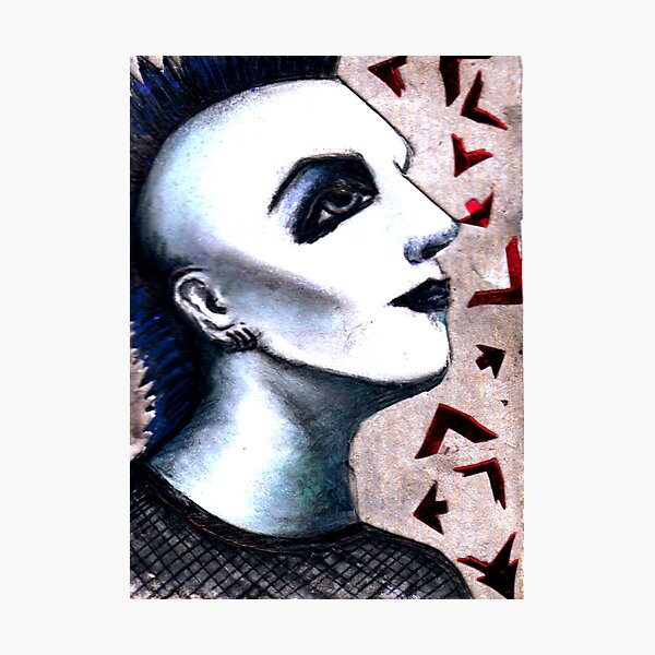 "Punky Glam - Artist Card Original Drawing and Collage" Photographic ...