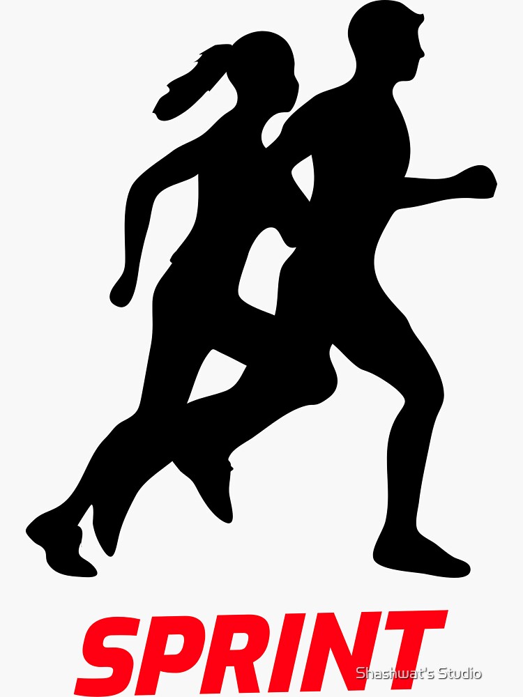 "SPRINT" Sticker for Sale by ShashwatAnand | Redbubble