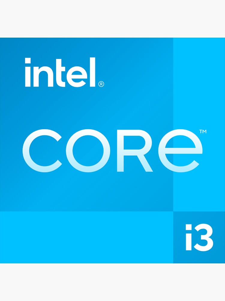 "intel core i3 sticker" Sticker for Sale by Bibianoda | Redbubble